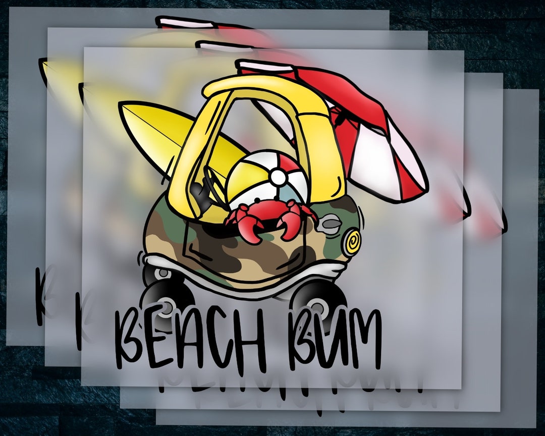 Kids' Summer Beach Bum Designs Ready to Press Heat Transfer DTF Craft ...