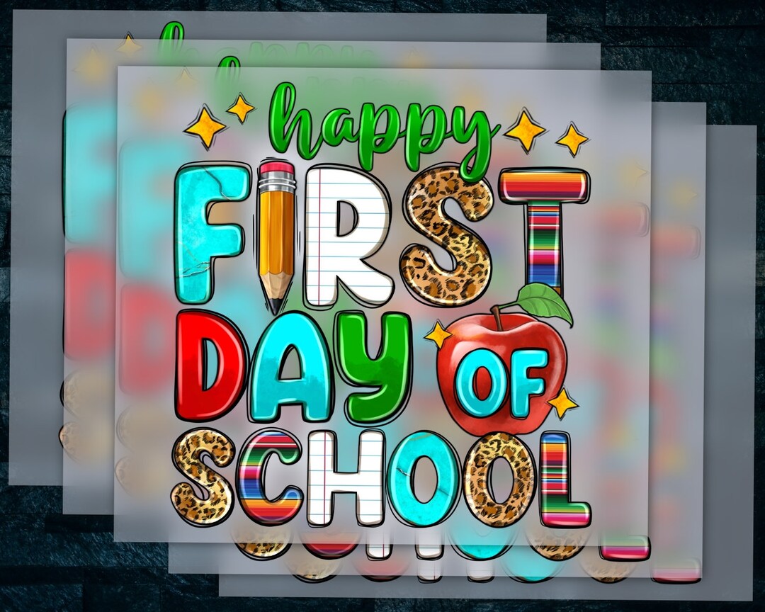 First Day of School Design, Back to School Heat Transfer, Western ...