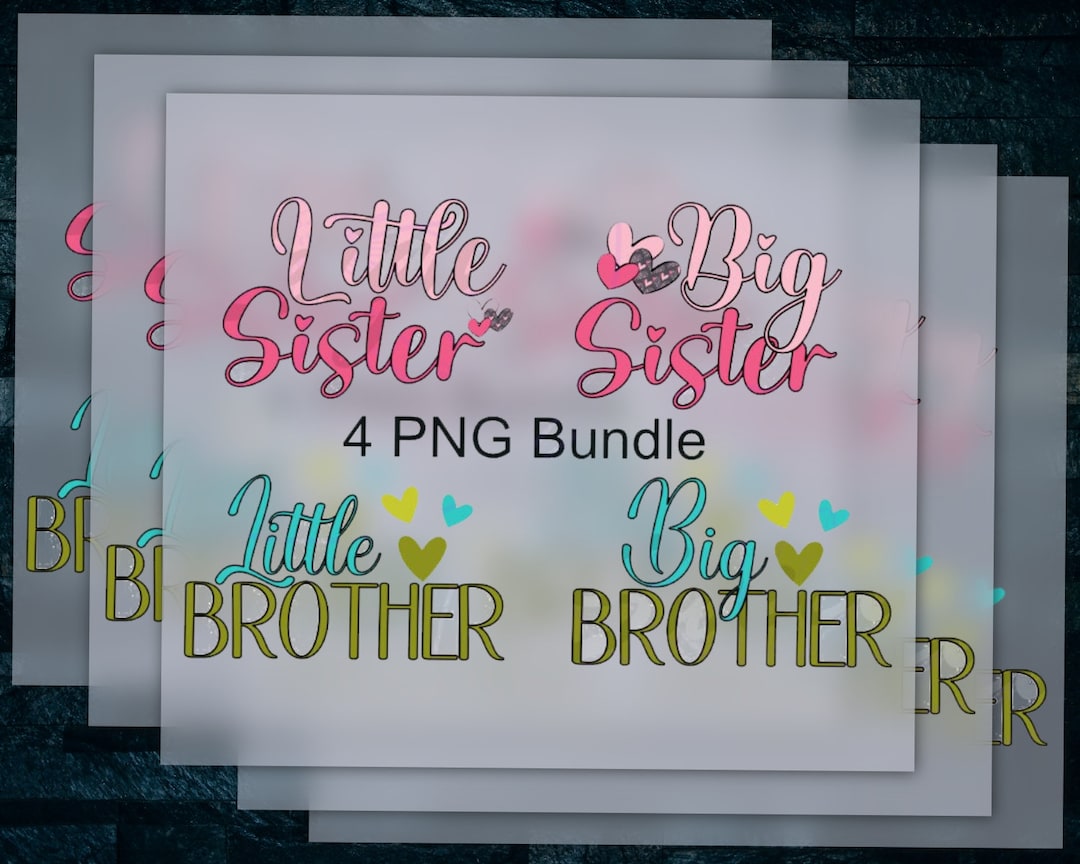 Big and Little Siblings Design, Baby and Kids Ready-to-press, Heat ...