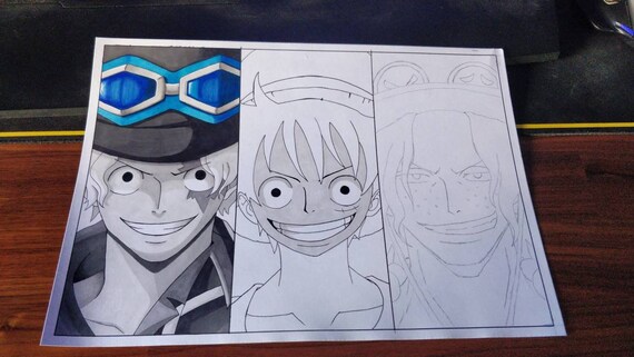 One Piece Ace And Luffy Drawing