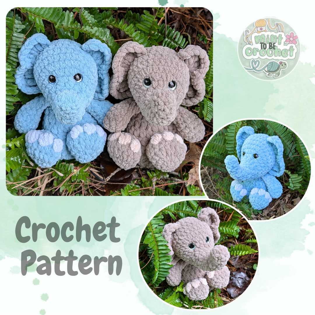 Baby Ella the Small Elephant Snuggler Crochet Patterns - Etsy
