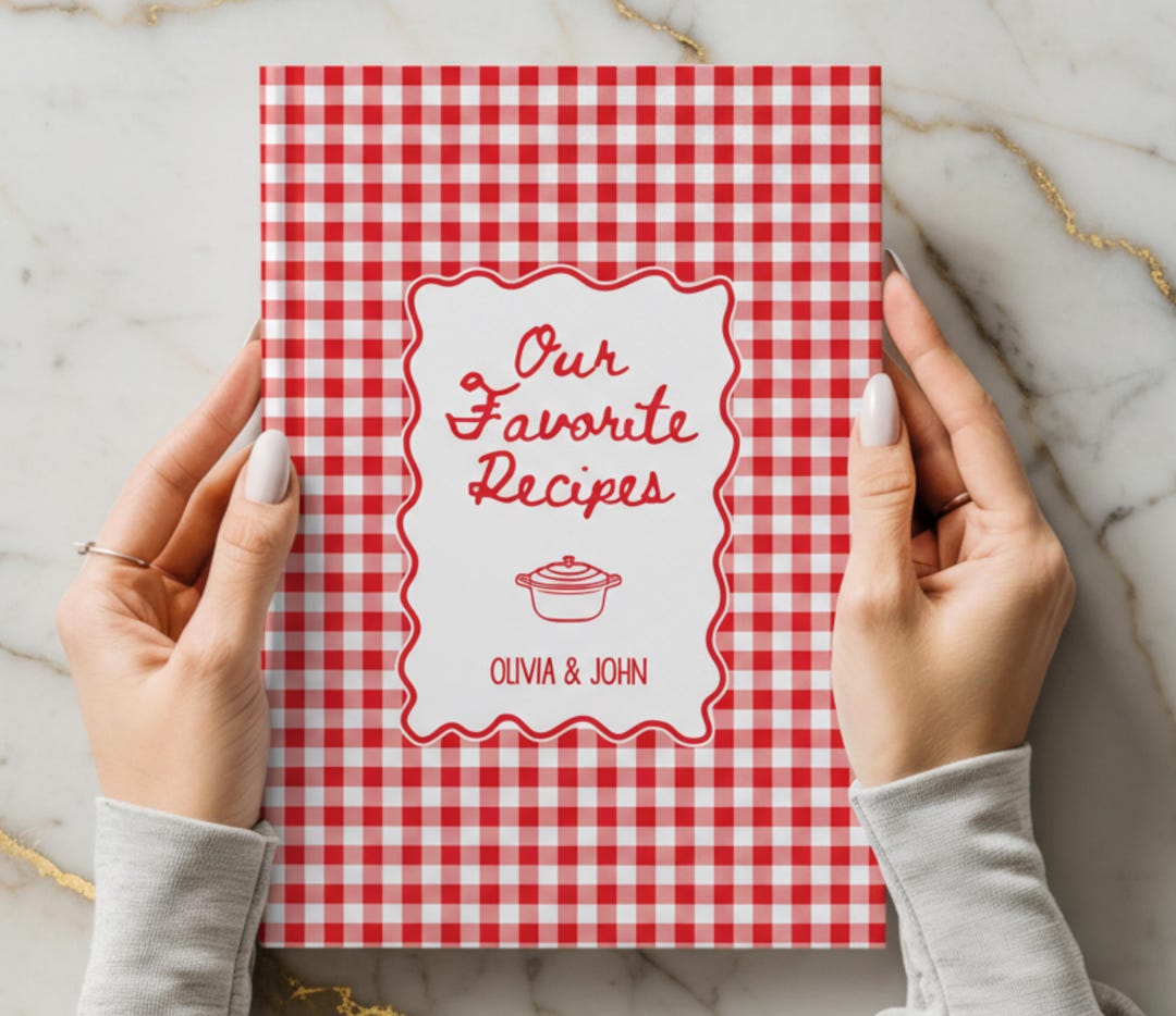 Personalized Family Recipe Book, Custom Name Cookbook for Couples ...