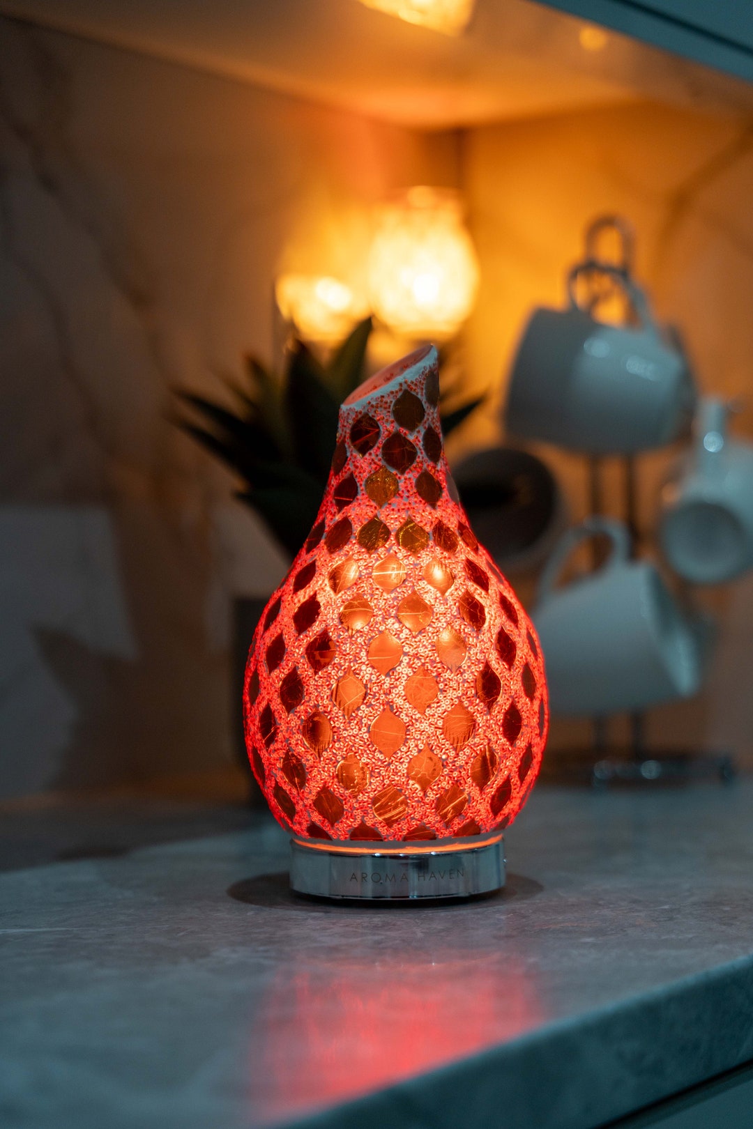 S1 Star Electric Aroma Diffuser 7 Colour Changing Lights LED Mosaic ...