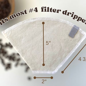 Reusable Coffee Filter #4 Organic Cotton - Etsy