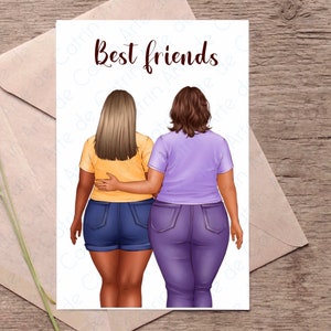 Best Friends Clipart, Plus Size Women, Curvy Girl Clipart, Female ...