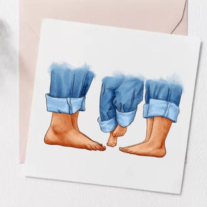 Family Feet Clipart, Digital Watercolor Clipart, Father's Day Clipart ...
