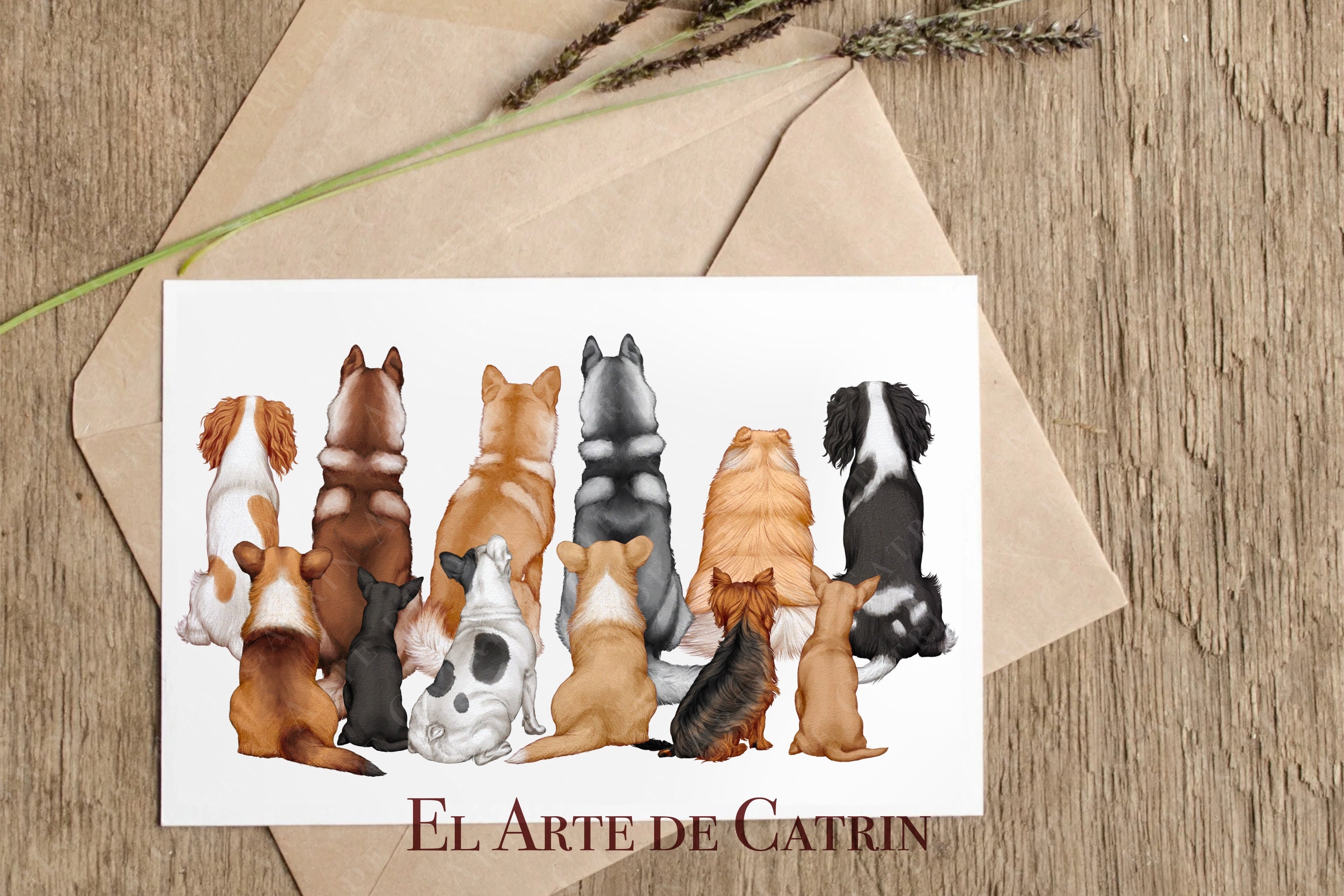 Dogs and Breeds Сlipart part 2, Dogs Back View, Customizable Dog, Akita ...