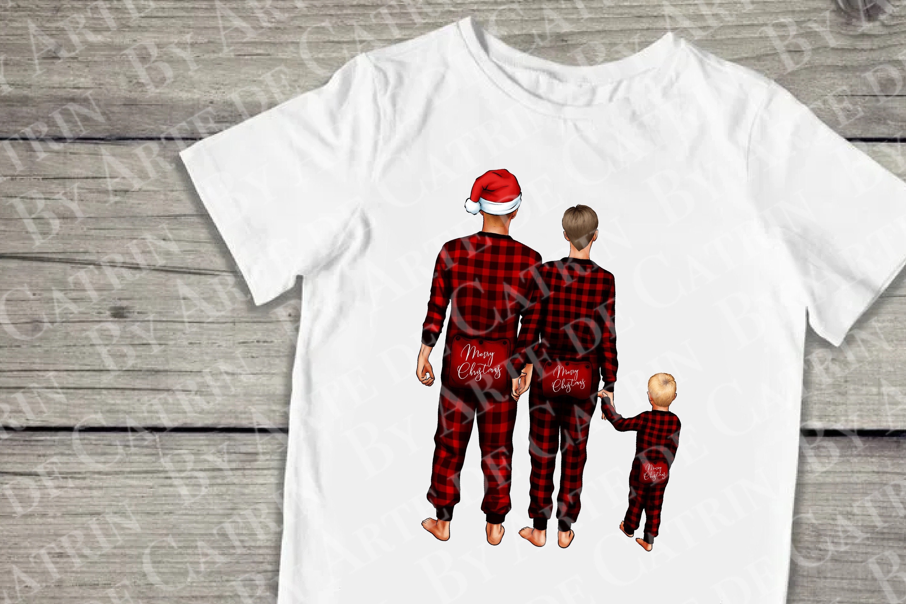 Christmas Pajamas Family Clipart PNG Merry Christmas - Etsy