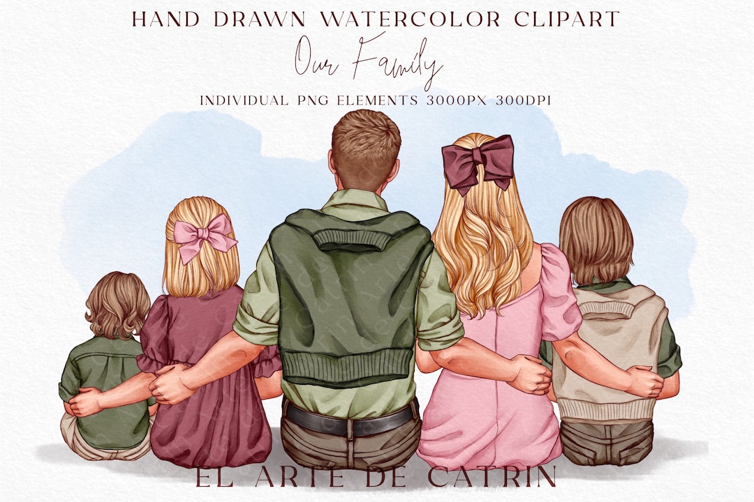 Our Family Clipart, My Family DIY Clipart Set, Custom People, Parents ...