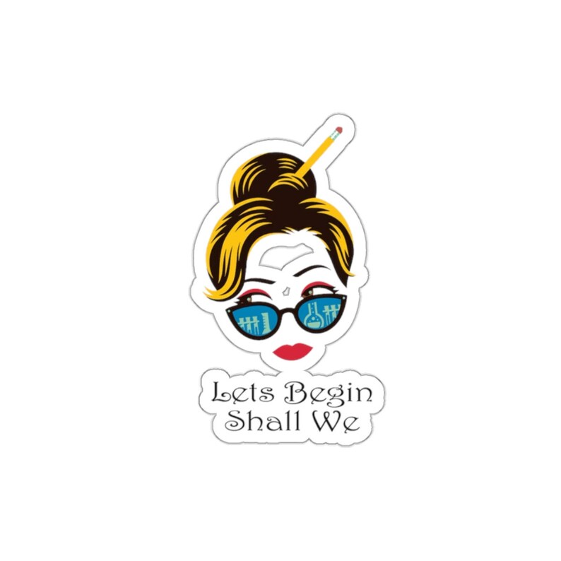 Let's Begin, Shall We Glasses Die-cut Stickers - Etsy