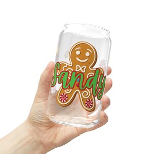 Gingerbread Man Sipper Glass Custom Christmas Libby Glass 16oz ...