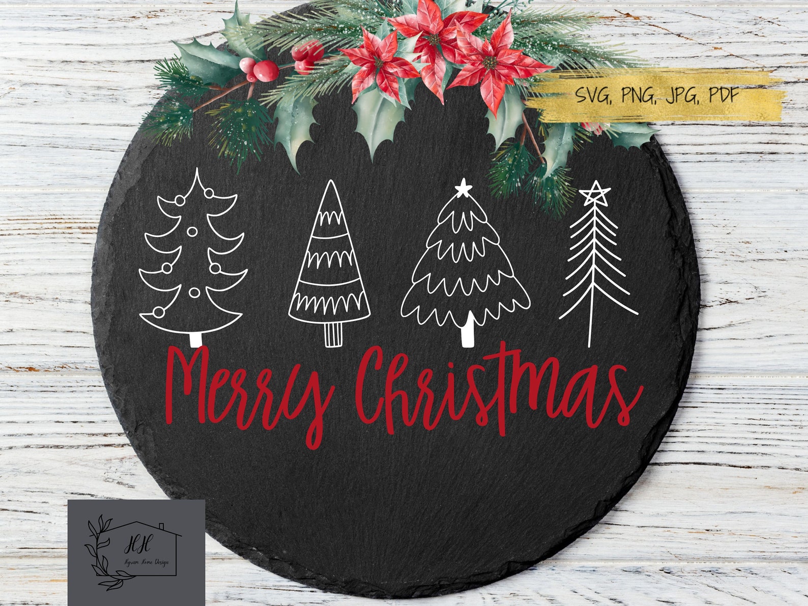 Svg Merry Christmas Svg Door Hanger Svg Holiday Decor Christmas