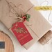 Printable Merry Christmas Gift Tag, Holly Berry Gift Tag, Happy Holiday ...