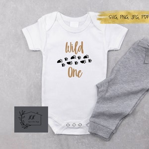SVG Files, Wild One Svg, Newborn Onesie Svg, Animal Prints Svg, Paw ...