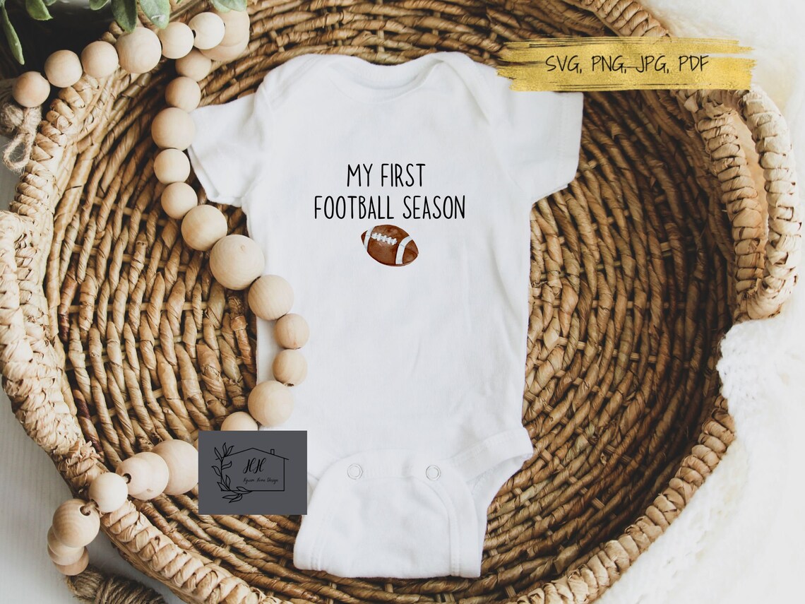 SVG Files, My First Football Season Svg, Newborn Onesie Svg, Football ...