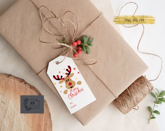 Printable Valentines Day Gift Tag, Xoxo Heart Gift Tag, Happy Holiday ...