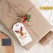 Printable Merry Christmas Gift Tag, Reindeer Tag, Happy Holiday DIY ...