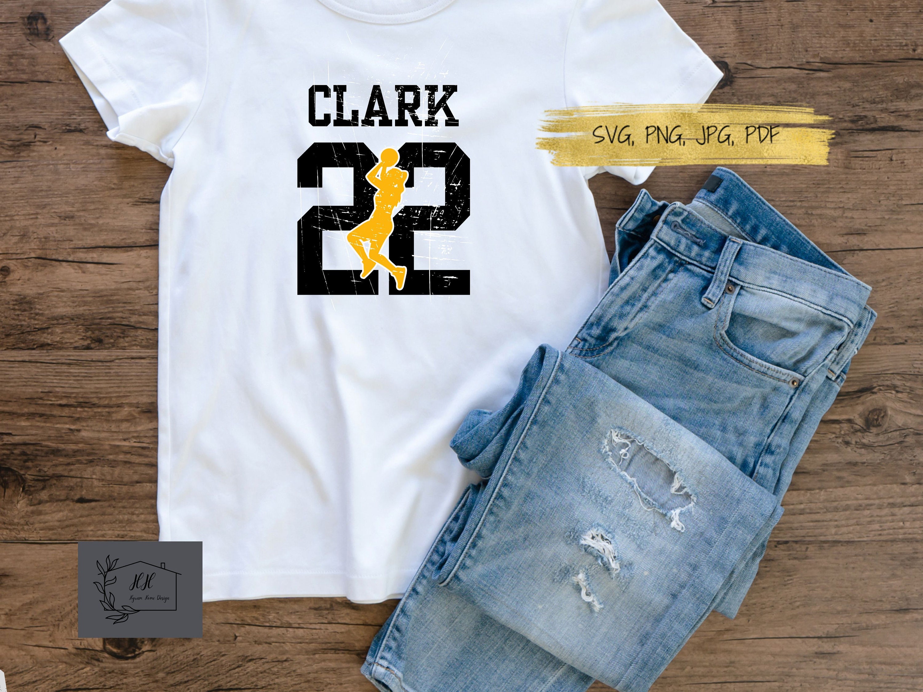 SVG Files, CLARK 22 Svg, Caitlin Clark Svg, Basketball Svg, 22 Clark ...