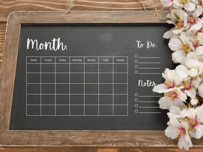 SVG Files, Monthly Calendar SVG, Farmhouse, Clip Art, Commercial Use ...