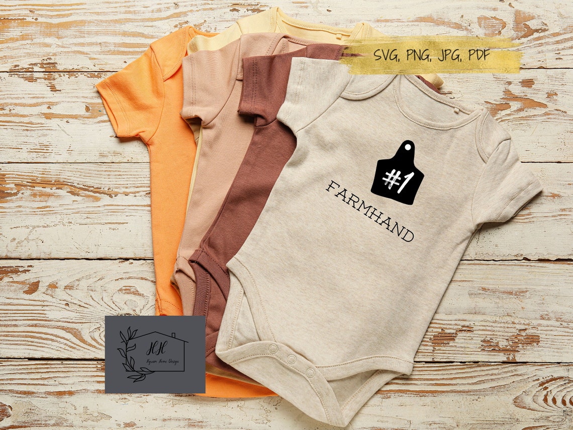 SVG Files, Farmhand Svg, Newborn Onesie Svg, Cow Tag Svg, Cute Baby ...