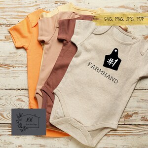 SVG Files, Farmhand Svg, Newborn Onesie Svg, Cow Tag Svg, Cute Baby ...