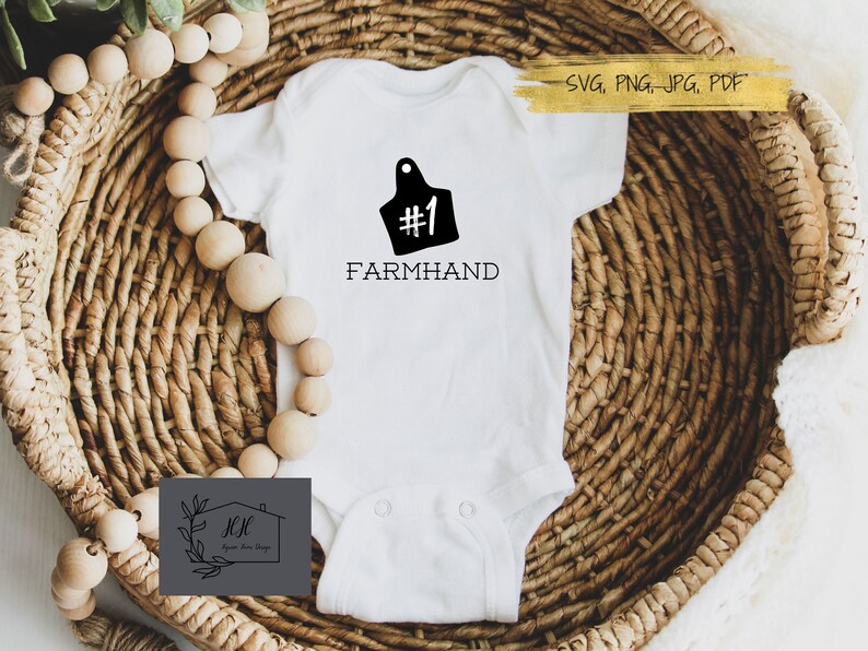 SVG Files, Farmhand Svg, Newborn Onesie Svg, Cow Tag Svg, Cute Baby ...