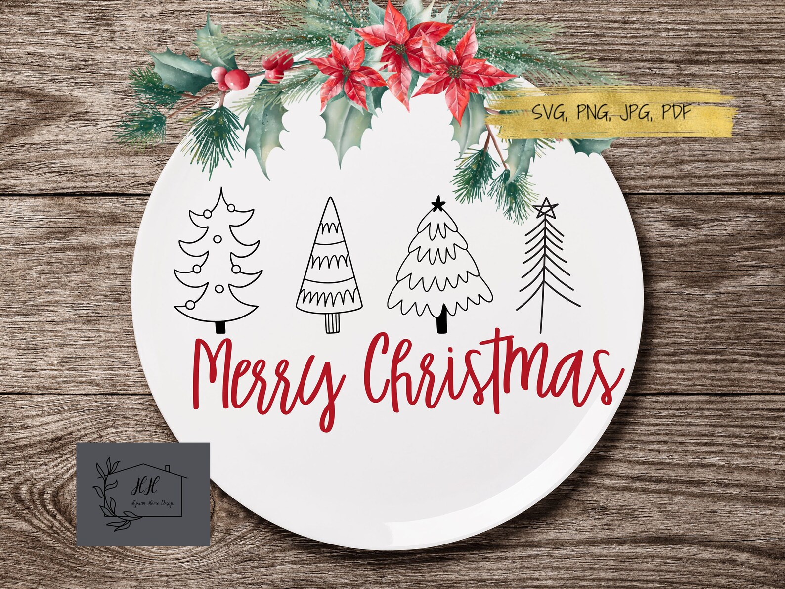 Svg Merry Christmas Svg Door Hanger Svg Holiday Decor Christmas