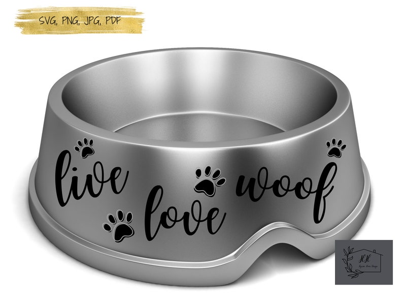 SVG Files, Live Love Woof Svg, Pawprint Svg, Farmhouse Sign, Clip Art ...