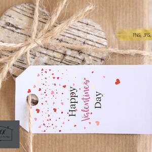 Printable Happy Valentine's Day Gift Tag, Valentine's Tag, Happy ...