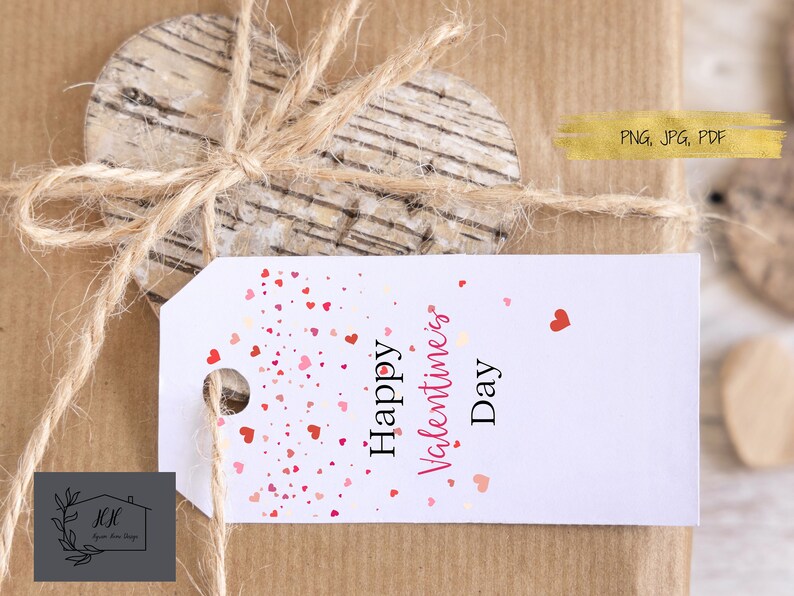 Printable Happy Valentine's Day Gift Tag, Valentine's Tag, Happy ...