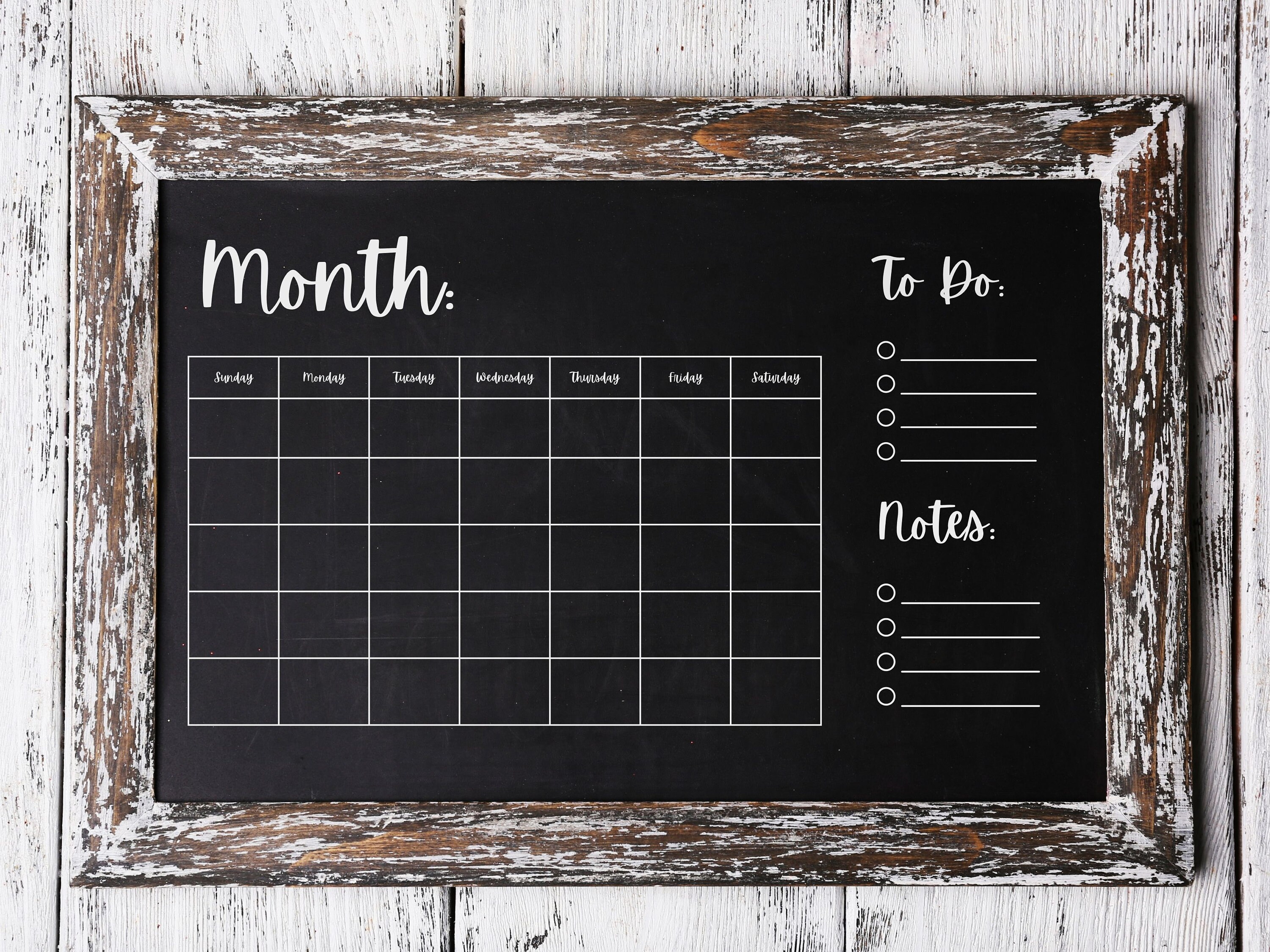 SVG Files, Monthly Calendar SVG, Farmhouse, Clip Art, Commercial Use ...