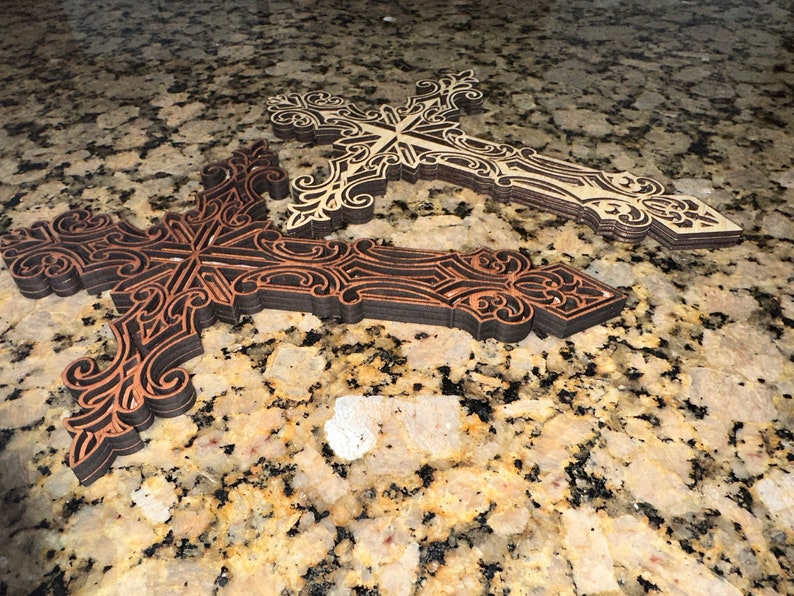 Layered Decorative 3D Cross Wall Hanging - Etsy