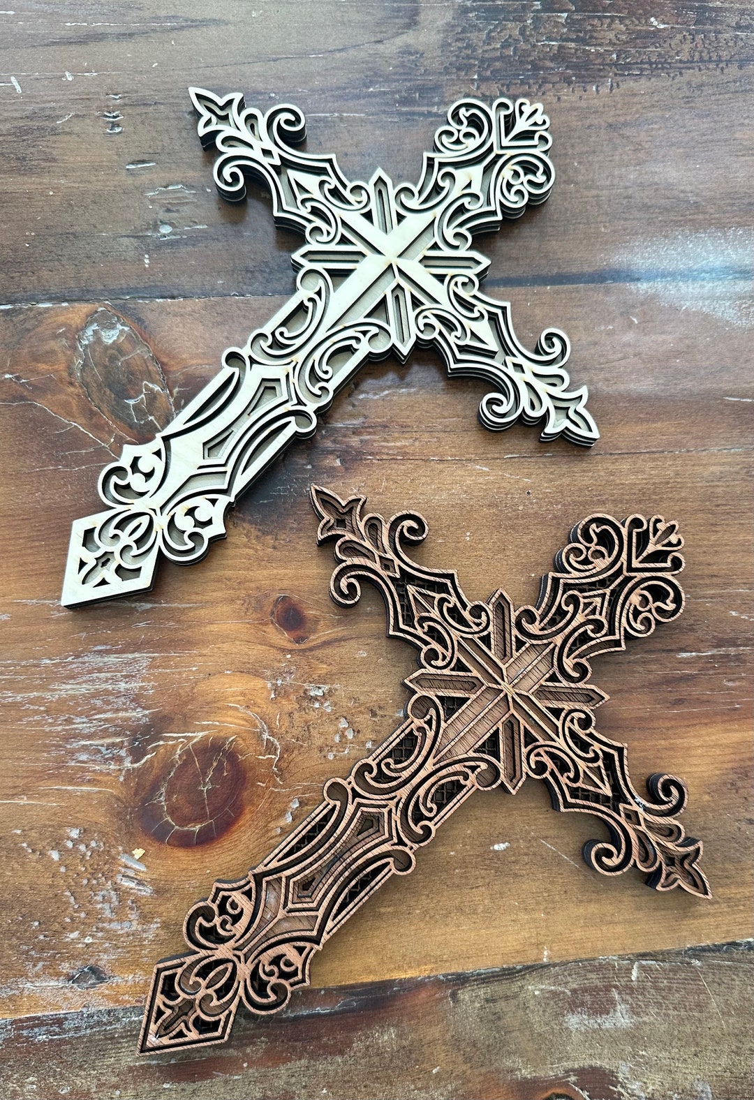 Layered Decorative 3D Cross Wall Hanging - Etsy