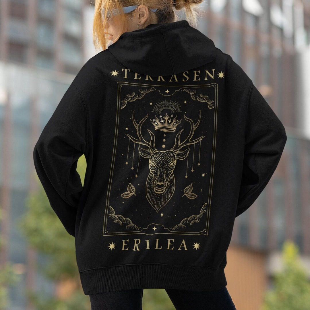 TOG Inspired Terrasen Stag Tarot Style Zip up Hoodie, SJM Fandom ...