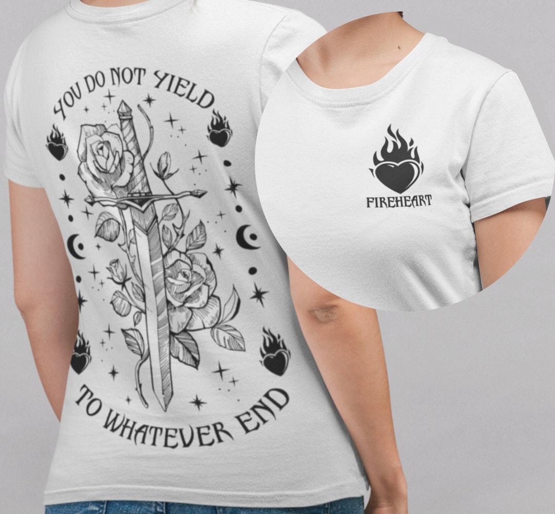 TOG Inspired - Fireheart, Double-sided Print T-shirt, SJM Fans, Bookish ...