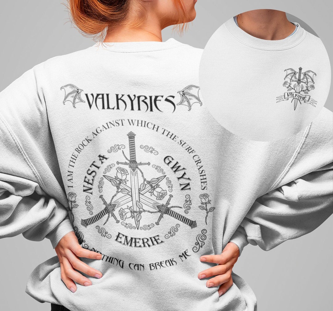 ACOTAR Inspired Valkyrie Sweatshirt, Double-sided Print Sweatshirt, SJM ...