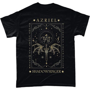 ACOTAR Inspired Azriel Tarot Style T-shirt, Velaris, Literary Tee, SJM ...