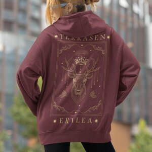TOG Inspired Terrasen Stag Tarot Style Zip up Hoodie, SJM Fandom ...