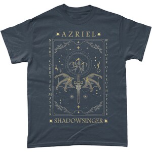 ACOTAR Inspired Azriel Tarot Style T-shirt, Velaris, Literary Tee, SJM ...