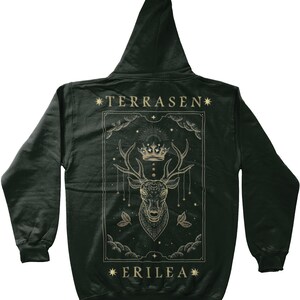 TOG Inspired Terrasen Stag Tarot Style Zip up Hoodie, SJM Fandom ...