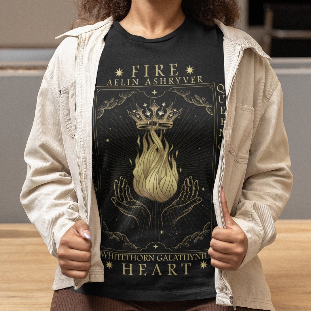 TOG Inspired Fire Heart Tarot Style T-shirt, Literary Tee, SJM Fandom ...