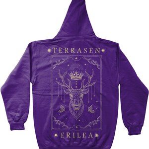 TOG Inspired Terrasen Stag Tarot Style Zip up Hoodie, SJM Fandom ...