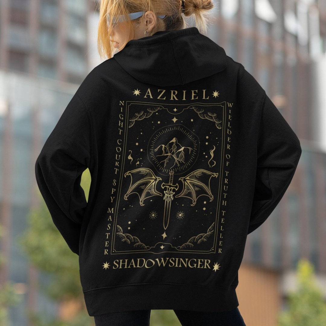 ACOTAR Inspired Azriel Tarot Style Zip Hoodie, Velaris, Literary Hoodie ...