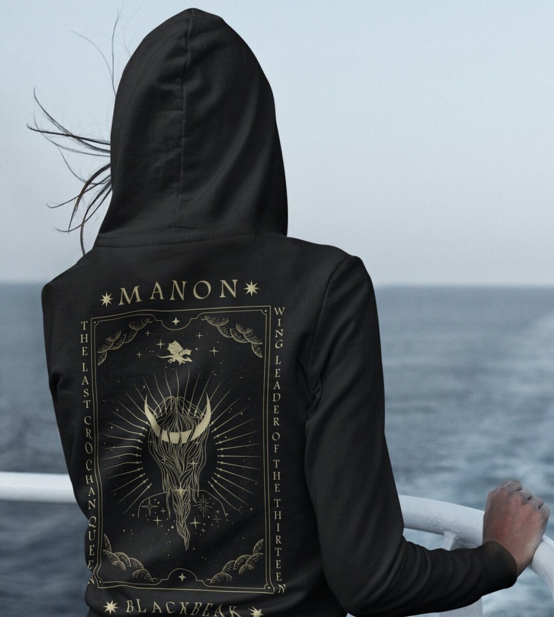 TOG Manon Blackbeak Tarot Style Zip up Hoodie, Throne of Glass ...