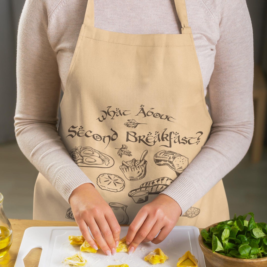 LOTR Inspired Second Breakfast Apron, Cooking, Foodie Gift, Bookish ...