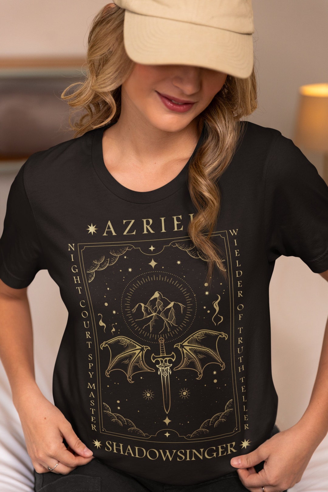 ACOTAR Inspired Azriel Tarot Style T-shirt, Velaris, Literary Tee, SJM ...