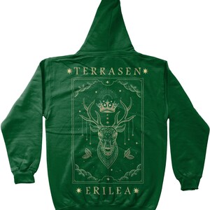 TOG Inspired Terrasen Stag Tarot Style Zip up Hoodie, SJM Fandom ...
