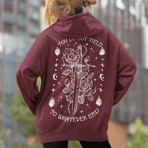 TOG Inspired Fireheart Zip up Hoodie, You Do Not Yield, Back Printed ...
