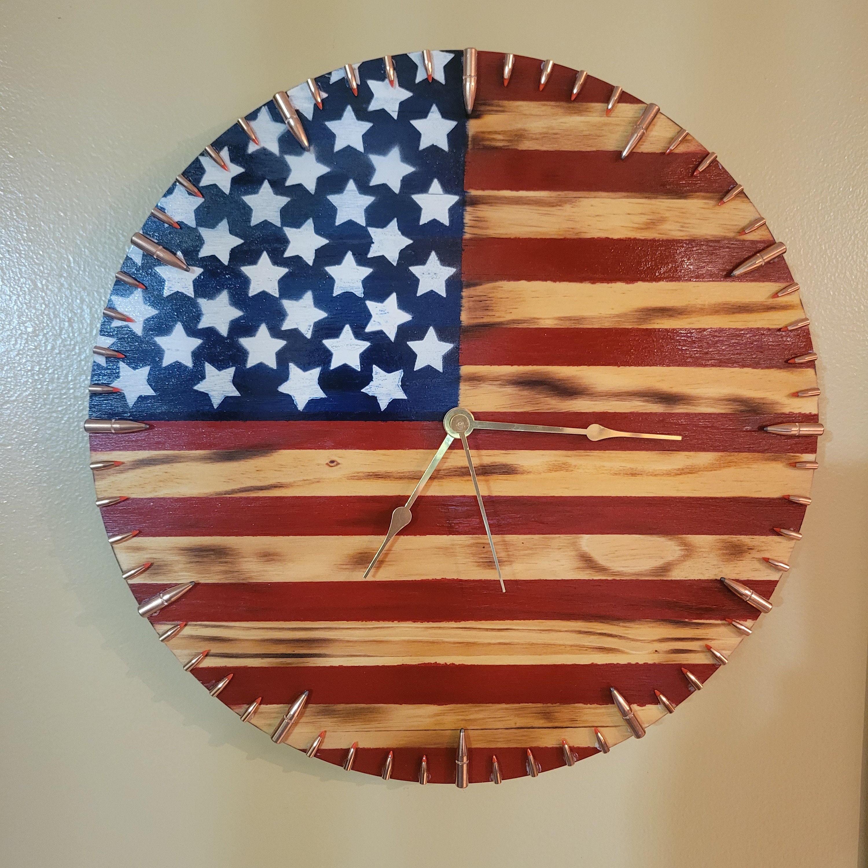American Flag Clock - Etsy