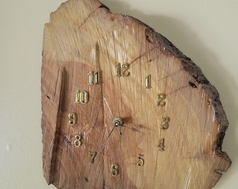 Live Edge Slab Clock - Etsy